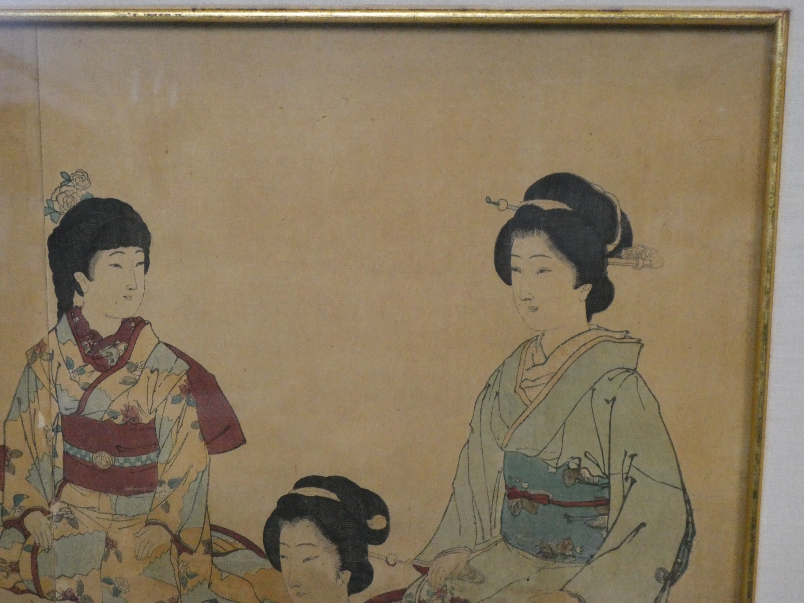 Original 19th Century Adachi Ginko Japanese Woodblock Print Triptych ...