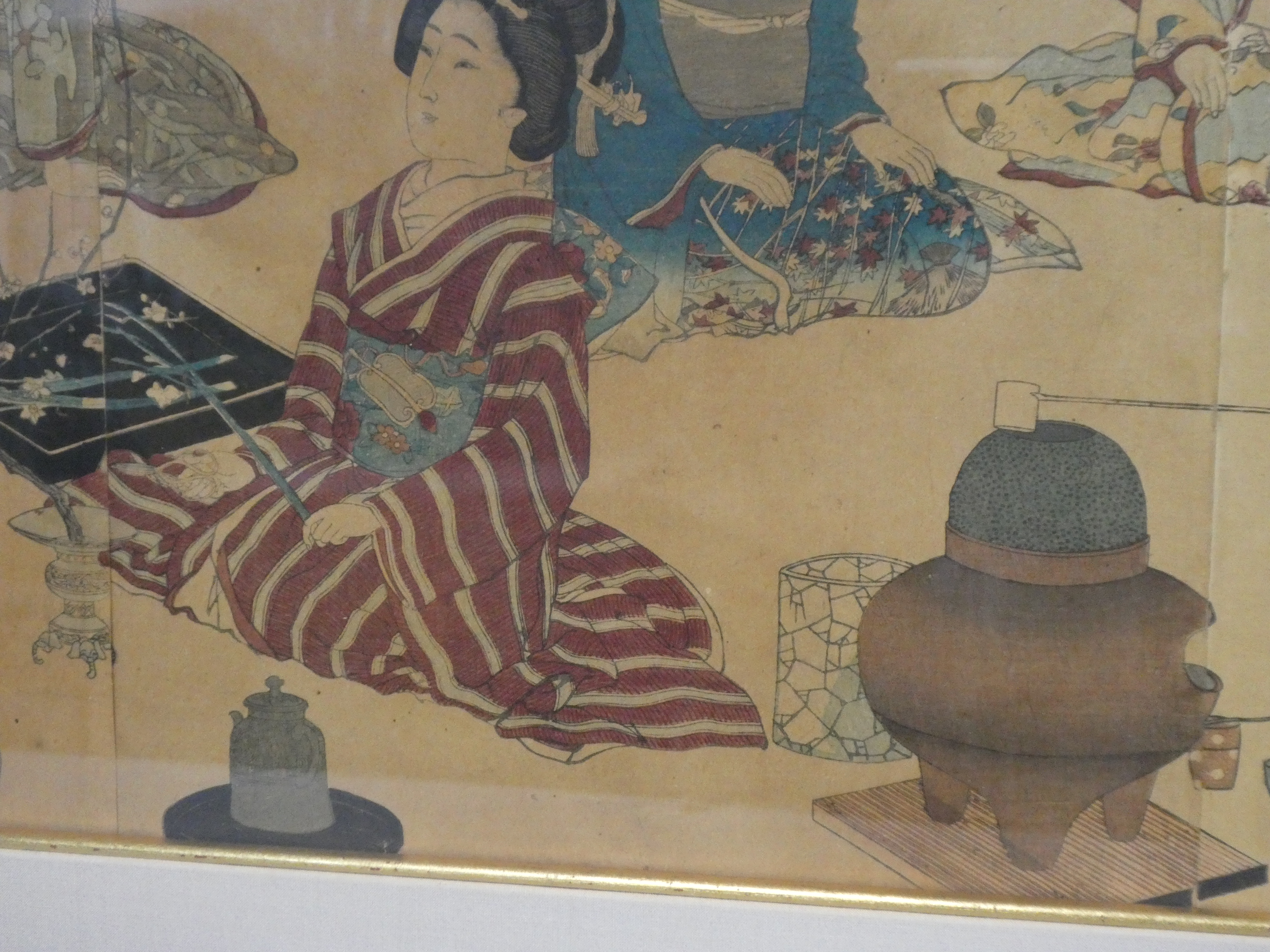 Original 19th Century Adachi Ginko Japanese Woodblock Print Triptych ...