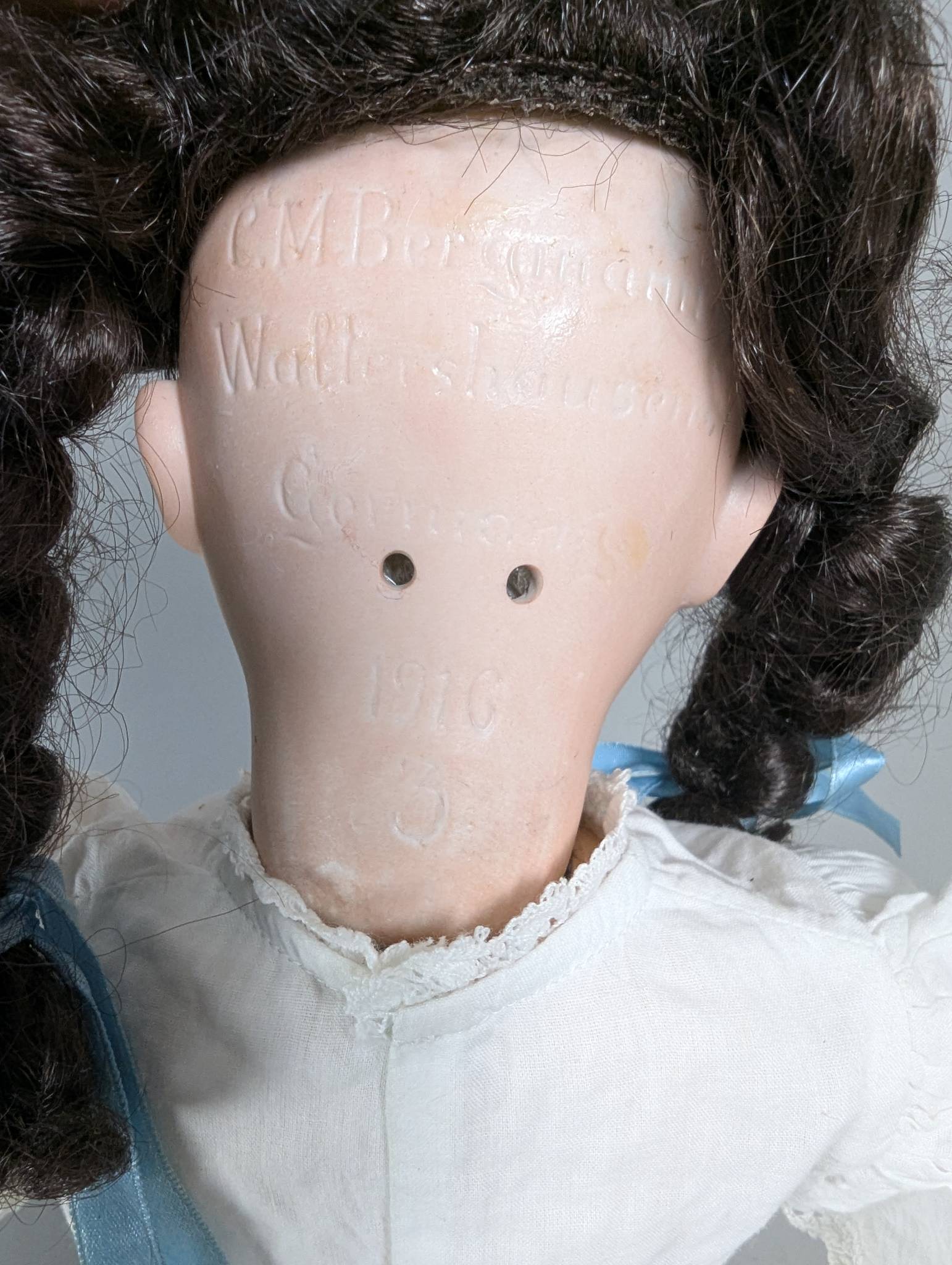 Bisque Head Doll Marked C M Bergmann with Composition Body - Product ...
